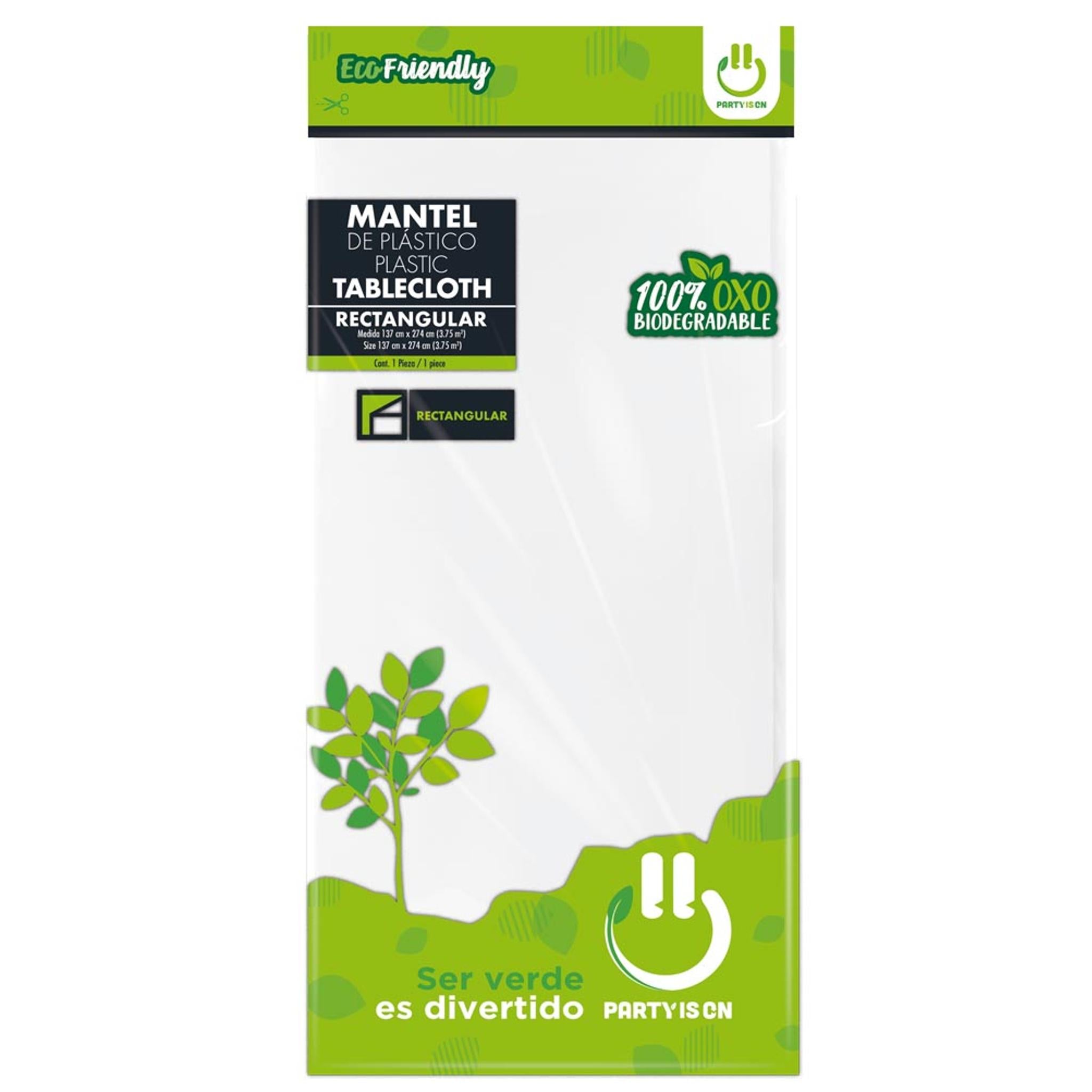 Mantel Retangular Blanco Party Is On – Mi tienda