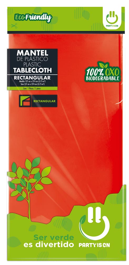 Mantel Rectangular Rojo Party Is On – Mi tienda